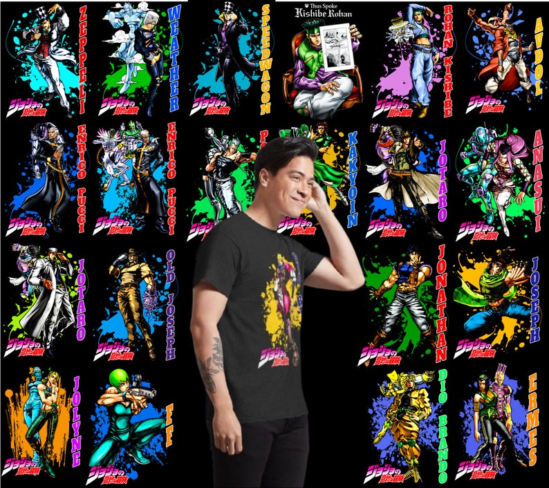 Pack of 68 Anime Jojo's Designs in PNG - Etsy