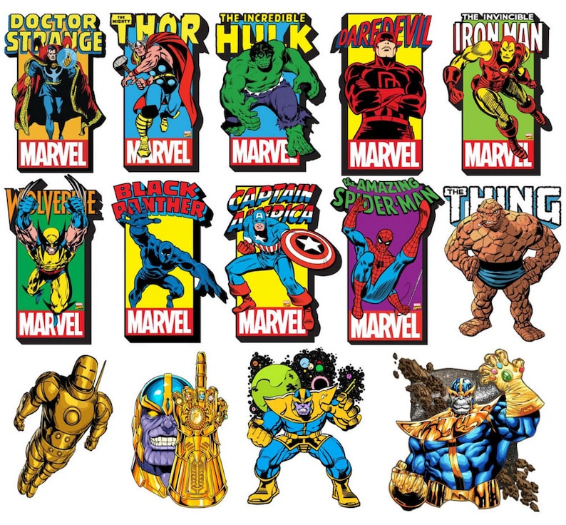 Vintage Style Heroes DTF PNG - Etsy