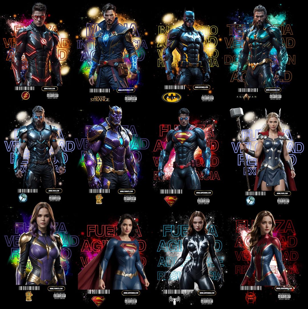 Pack of 35 Super Hero Designs - Etsy