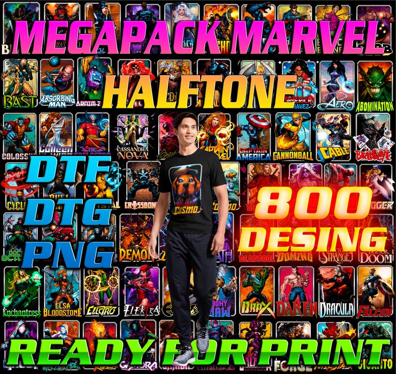 Mega Pack Marvel 800 Design DTF - Etsy