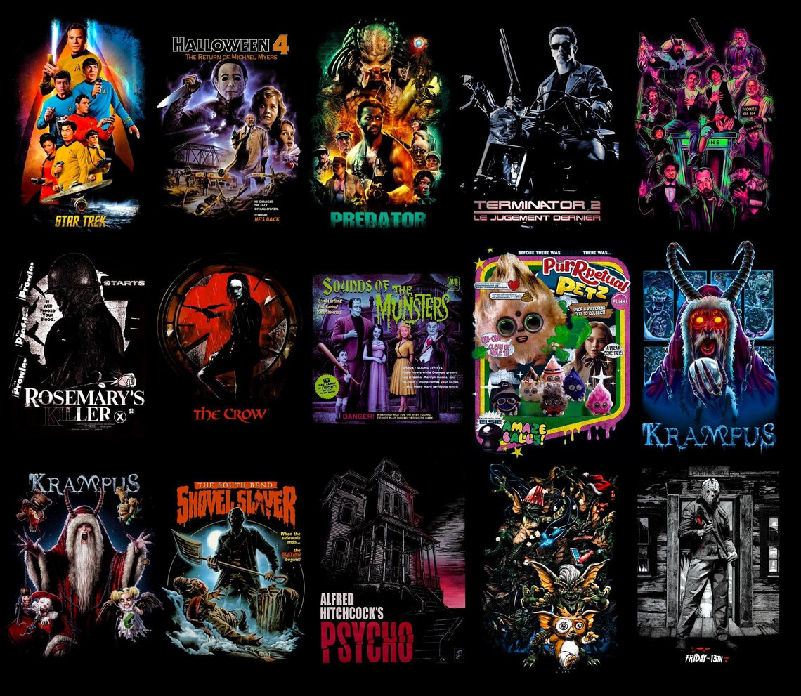 152 Halftone DTF Designs Pack Movies and Tv Shows PNG - Etsy