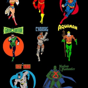 Vintage Style Heroes DTF PNG - Etsy