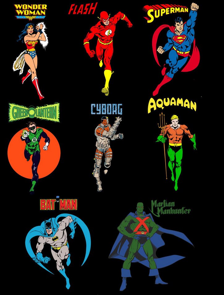 Vintage Style Heroes DTF PNG - Etsy