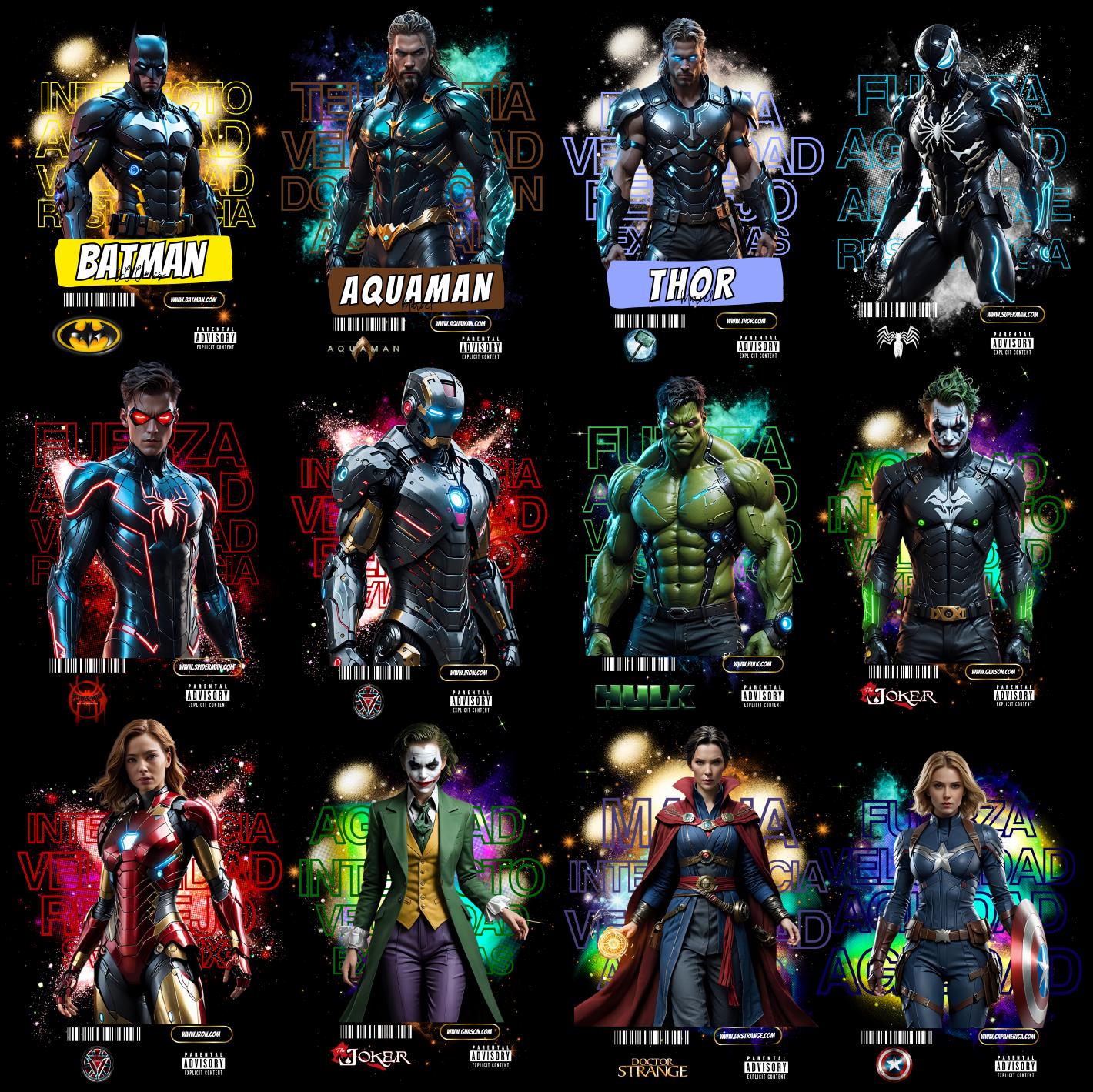 Pack of 35 Super Hero Designs - Etsy