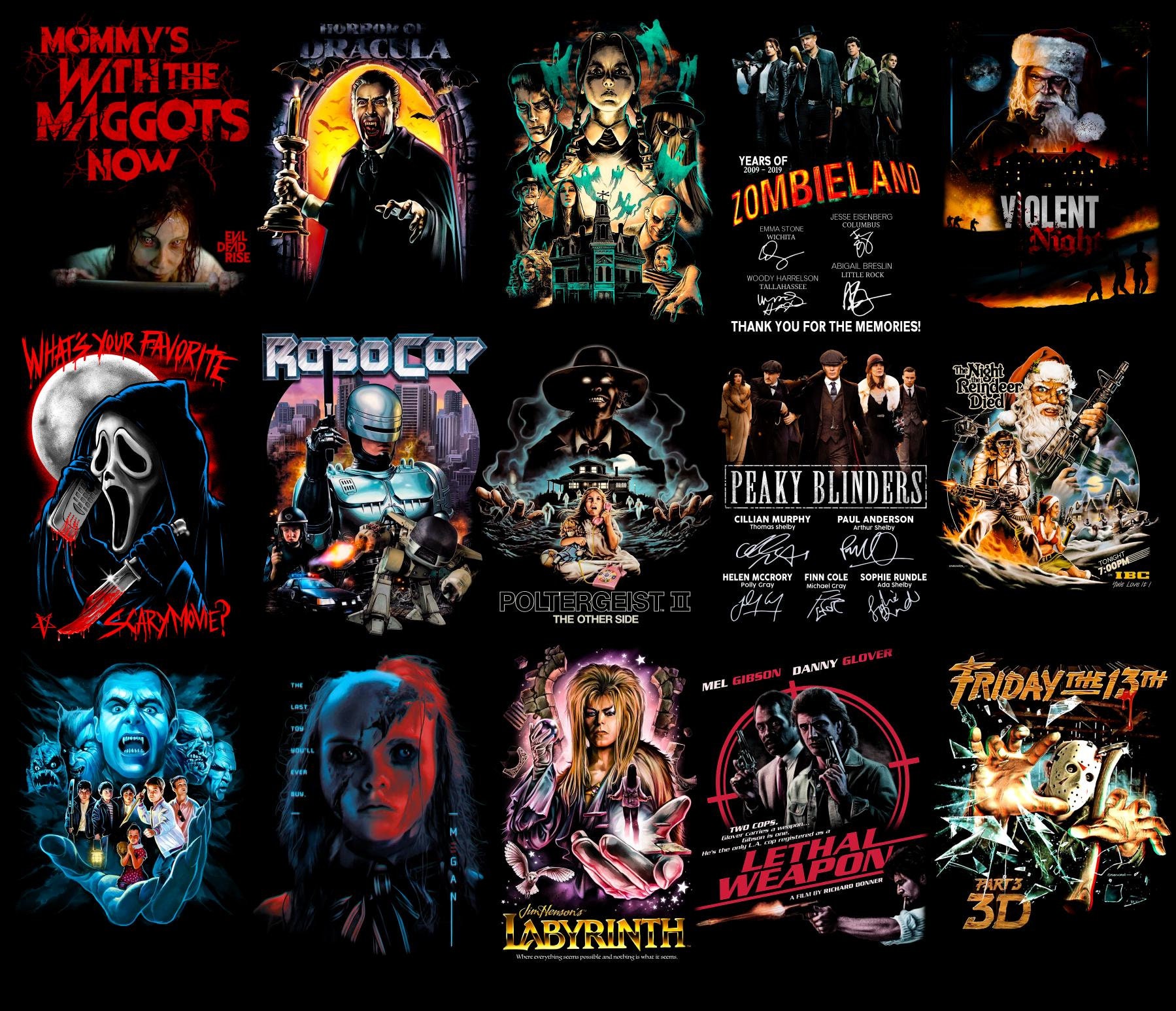 152 Halftone DTF Designs Pack Movies and Tv Shows PNG - Etsy