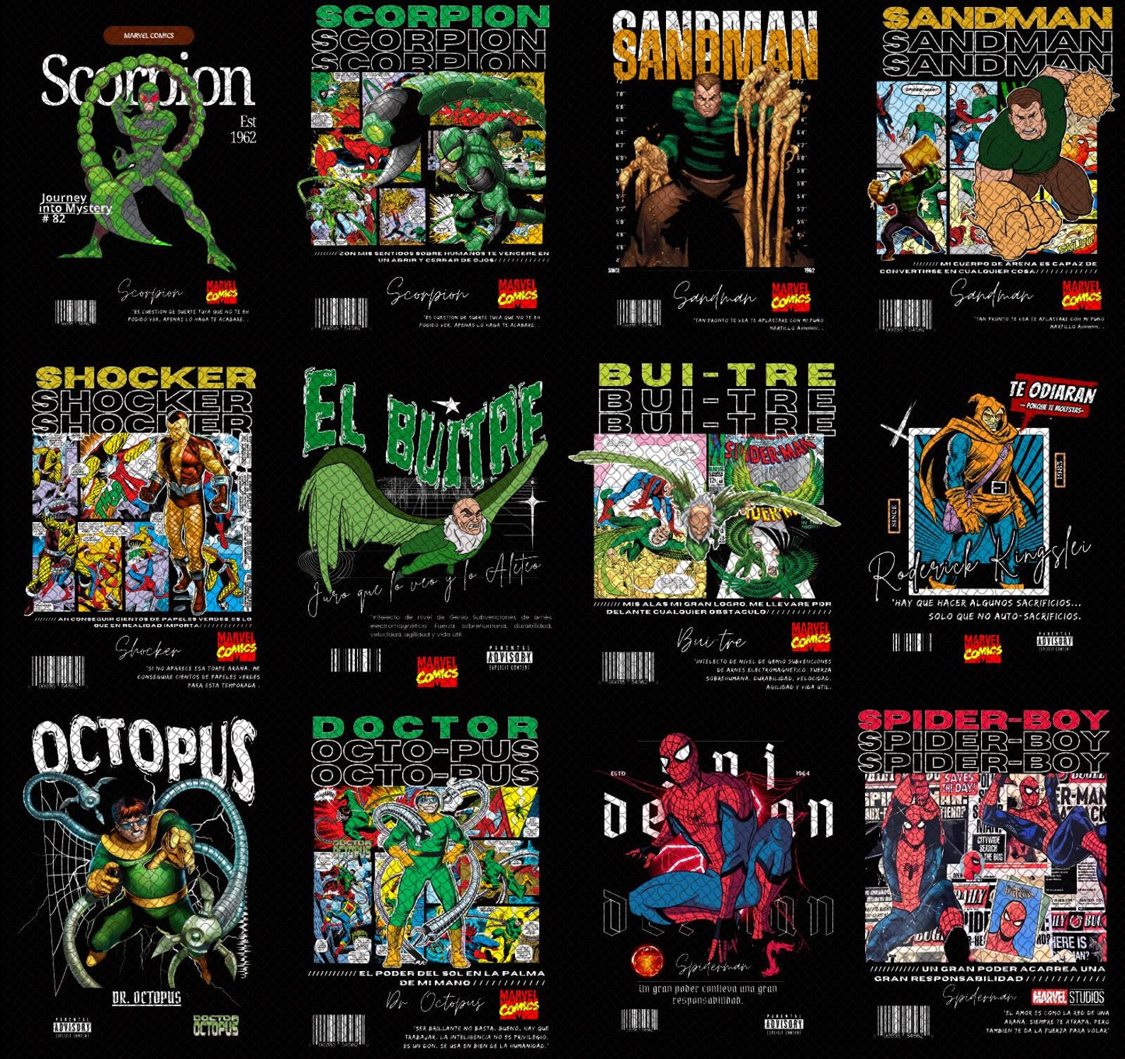 Marvel Comic Characters Design Pack PNG/PDG - Etsy