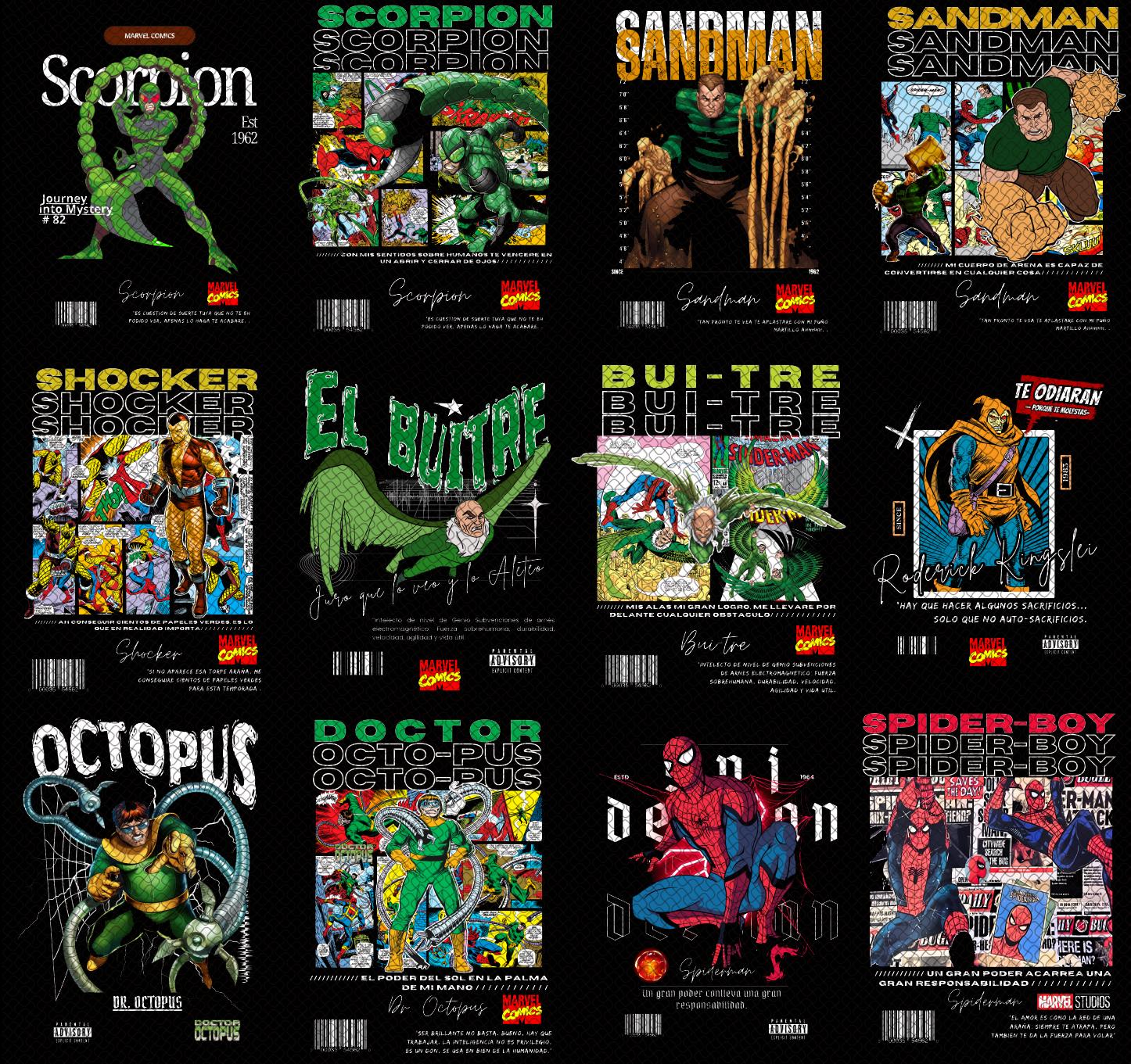 Marvel Comic Characters Design Pack PNG/PDG - Etsy