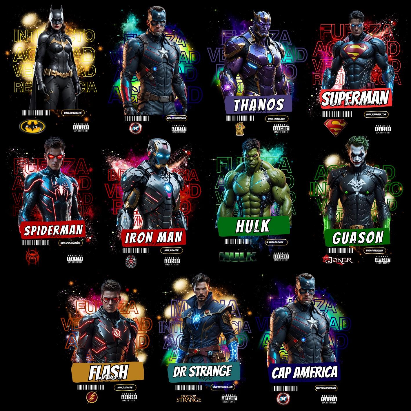 Pack of 35 Super Hero Designs - Etsy