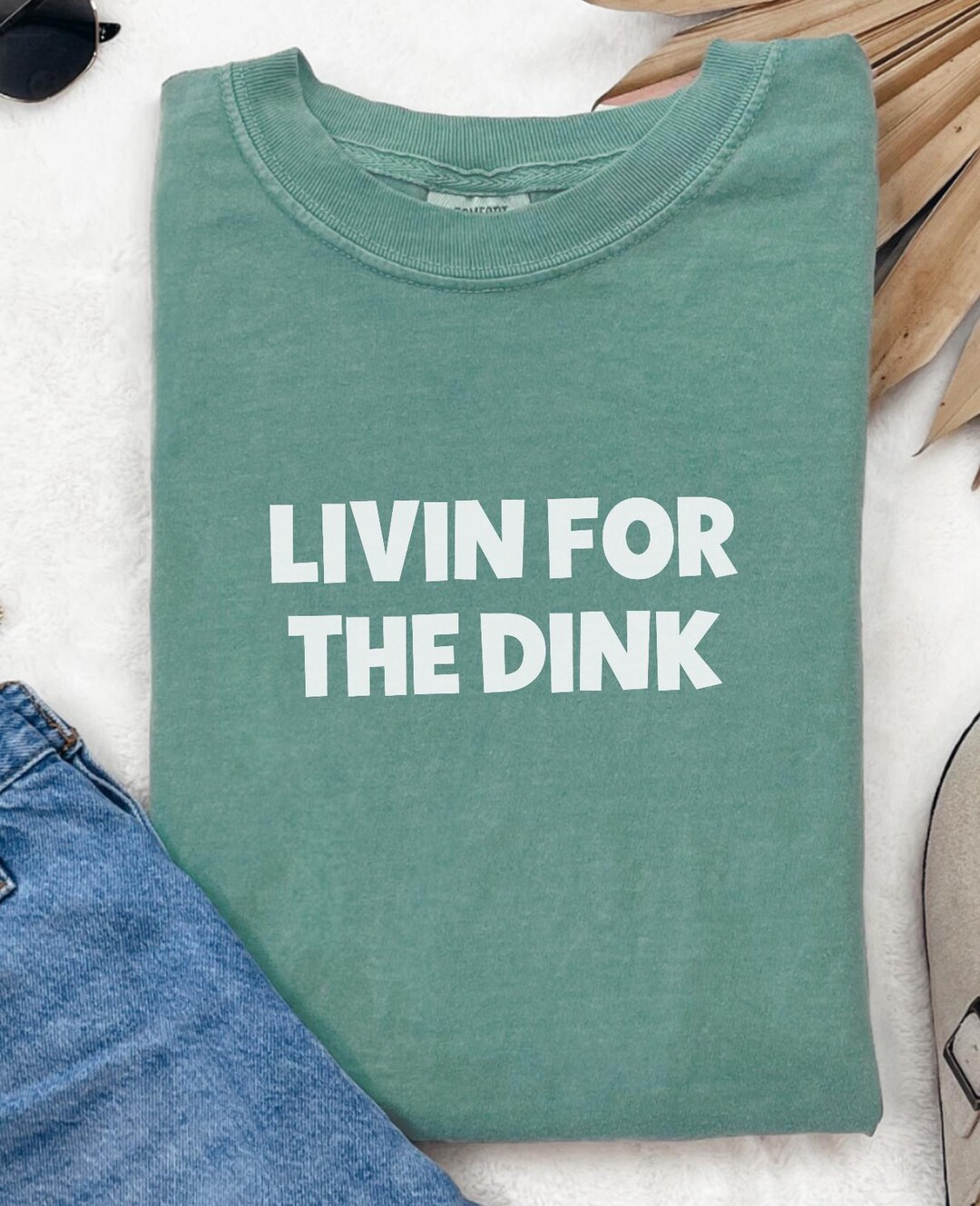 Comfort Colors® Livin for the Dink Pickleball Shirt, Women’s Pickleball ...