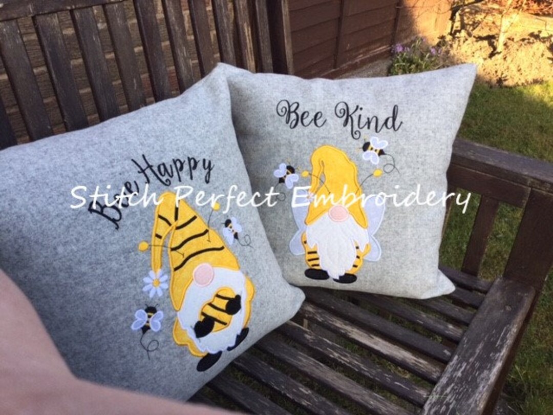 Bee Kind and Bee Happy Applique Designs - Etsy