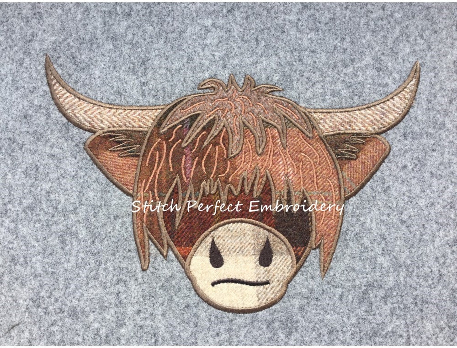 Highland Cow Applique Design - Etsy