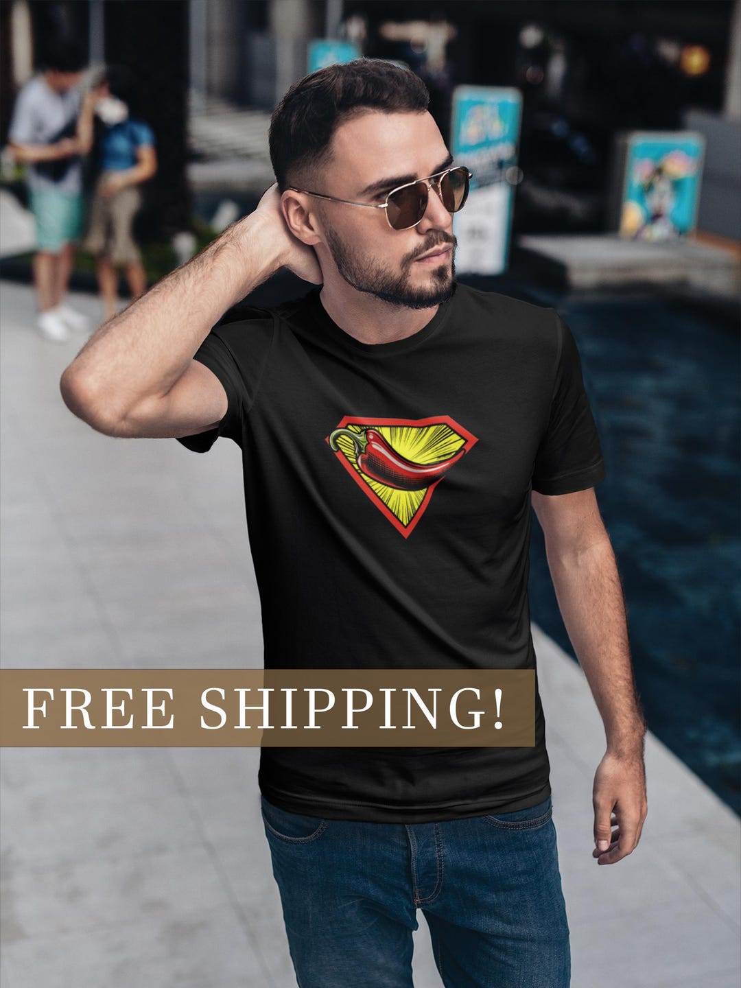 Spicy Super Chile T-shirt: Unisex Graphic Tee, Heroic Style - Etsy