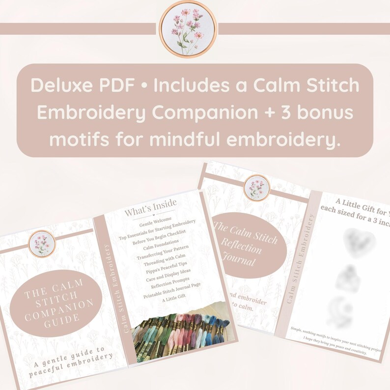 Spring Flower Hand Embroidery Pattern, Floral Beginner Embroidery ...