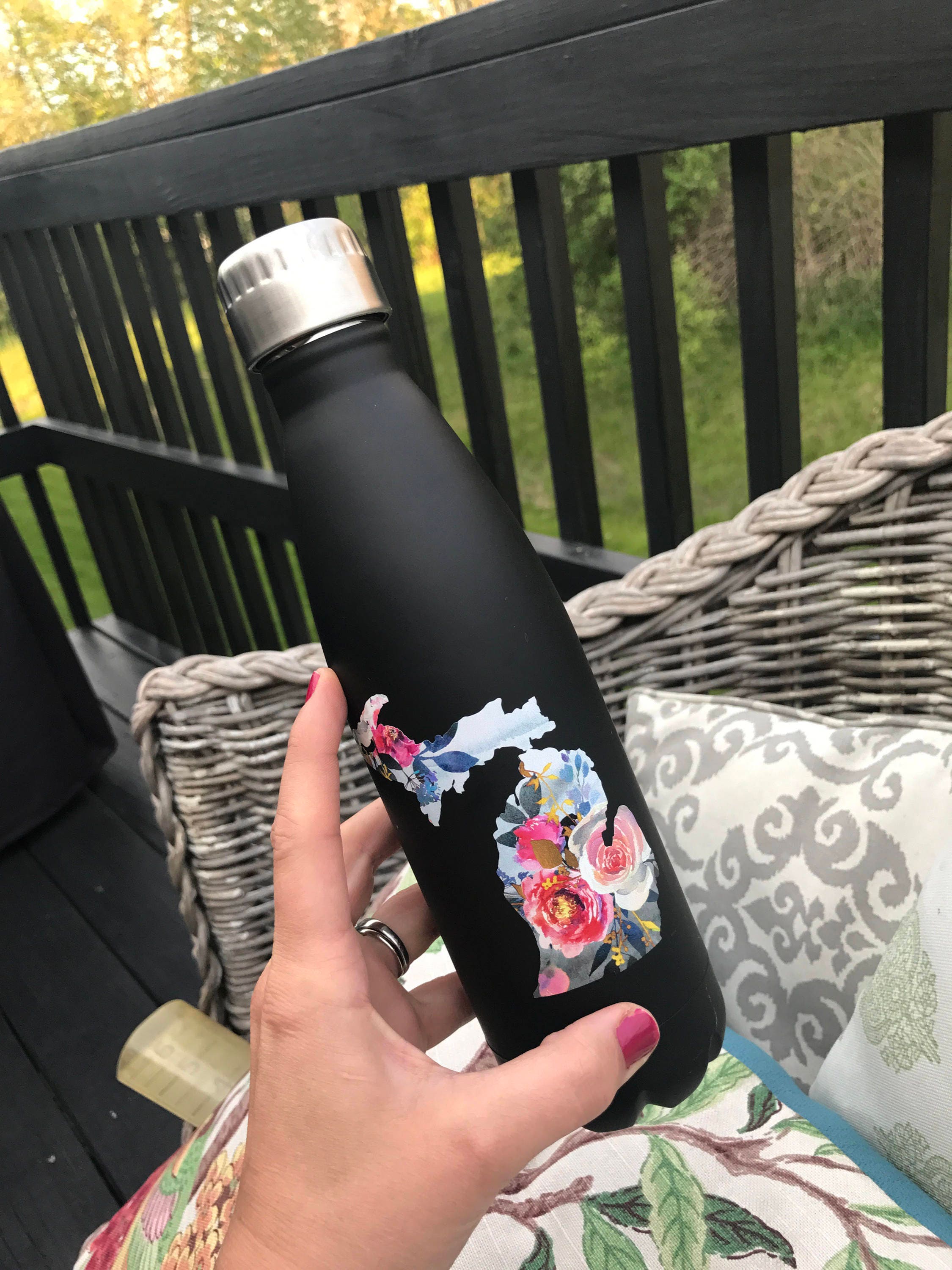 Watercolor Floral Michigan DECAL 4 Inch Decal for Car or | Etsy