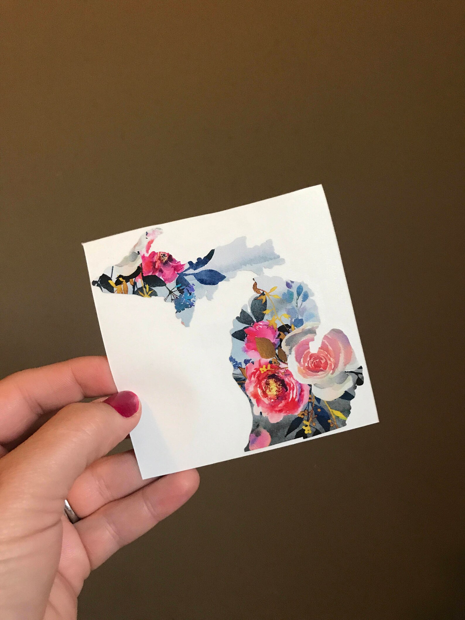 Watercolor Floral Michigan DECAL 4 Inch Decal for Car or - Etsy