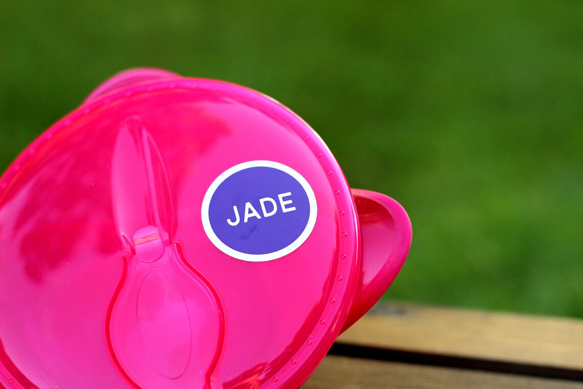 Waterproof Stickers Single Name DAYCARE Set Vinyl Labels for | Etsy