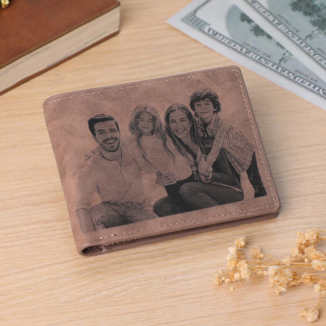 Personalised Photo Wallets Custom Text Mens Wallet With Picture Father ...