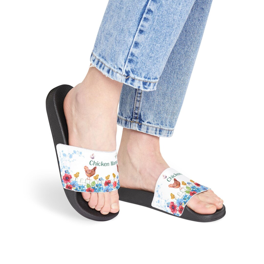 Cute Chicken Mama Sandals Chicken Chicks Farm Shoes Chicken Lover Slide ...