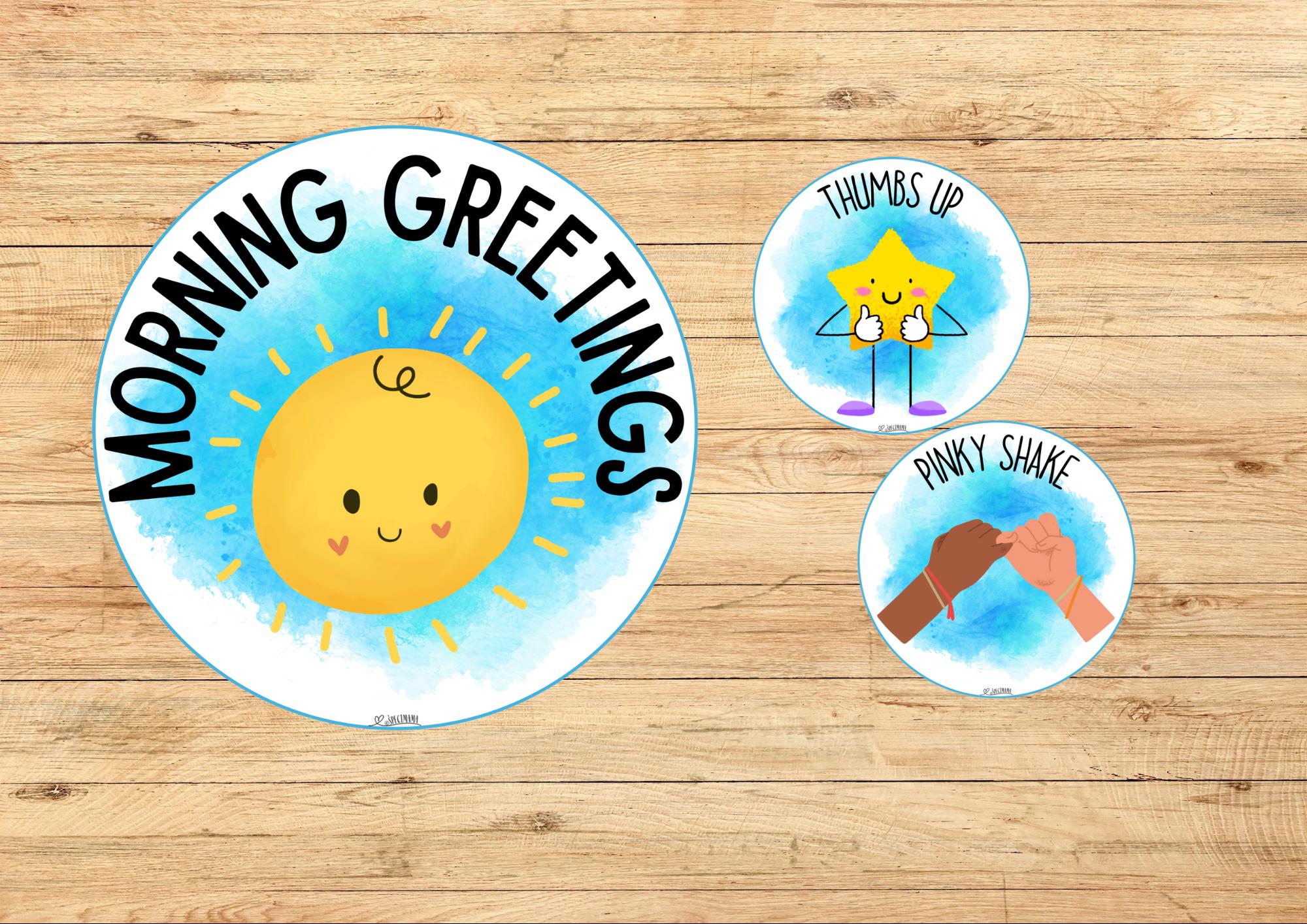 Good Morning Greetings for Kids Interactive Picture Wall, School ...