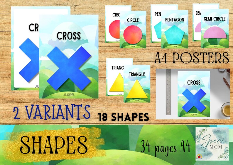 Educational Geometric Shapes Posters - Perfect for School, Preschool ...