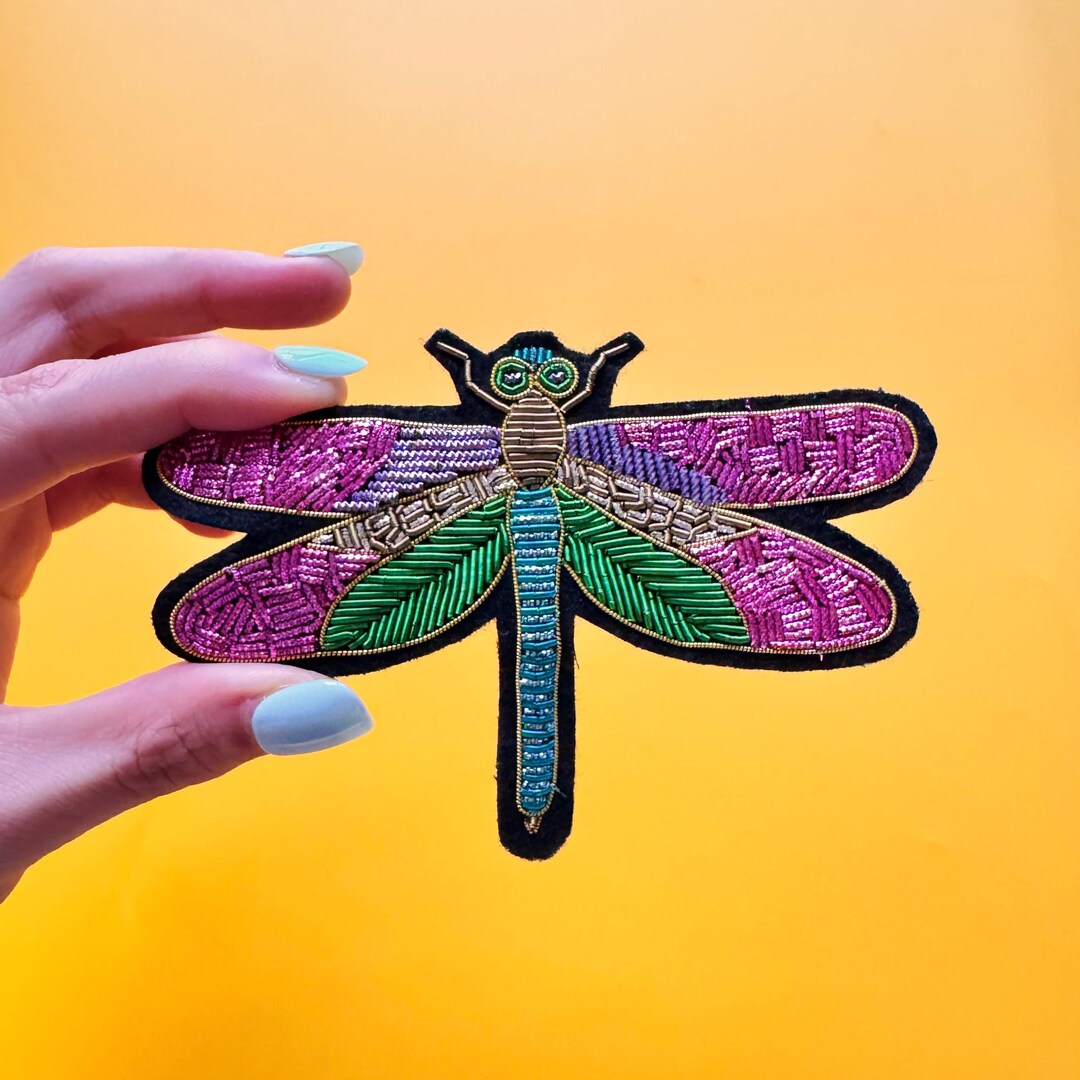 Embroidered Dragonfly Patch: Iron on Sew on Applique - DIY - Etsy