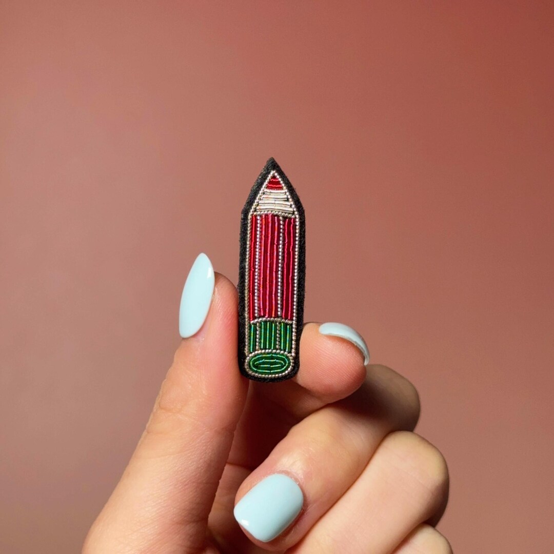 Pencil Brooch Teacher Appreciation Gift Pin Handmade Pins Teacher Gift ...