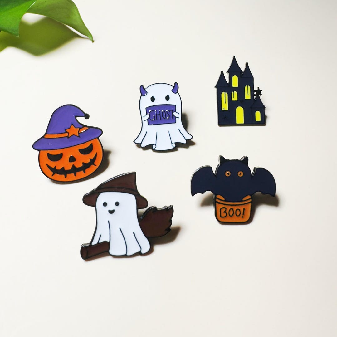 Spooky Hard Enamel Pins, Halloween Jewelry, Halloween Pin, Vintage ...