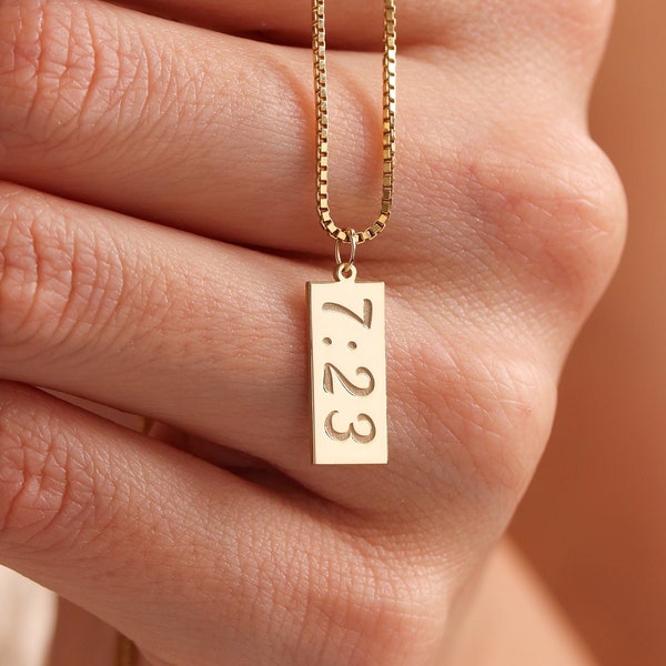 Birth Date Necklace - Etsy