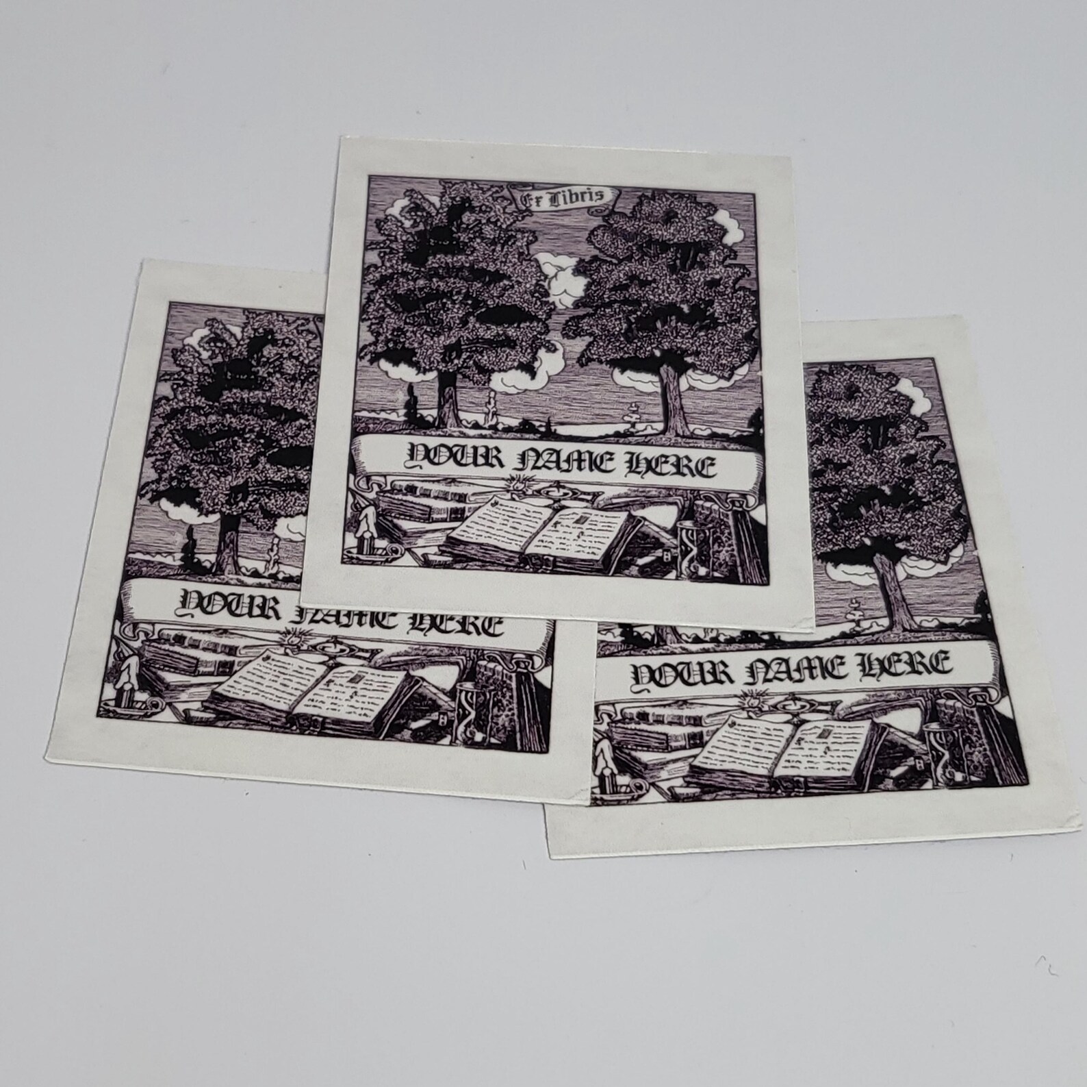 Custom Trees Ex Libris Stickers (9 Pack) - Etsy