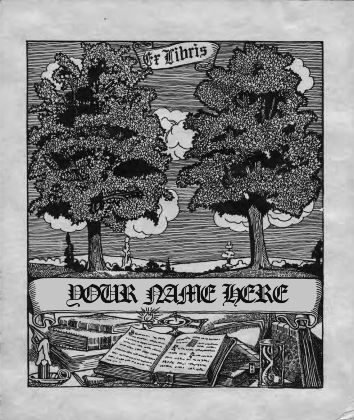 Custom Trees Ex Libris Stickers (9 Pack) - Etsy