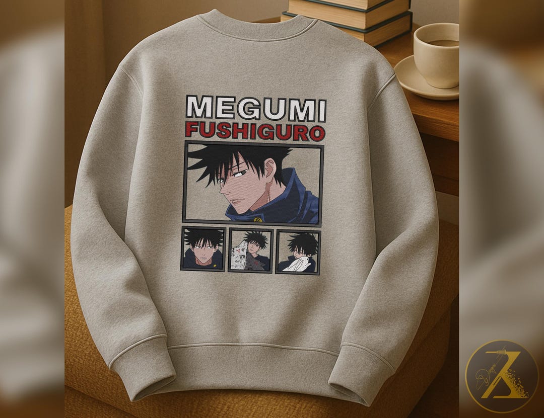 Megumi Fushiguro Anime Embroidery Design: Jujutsu Kaisen (digital ...