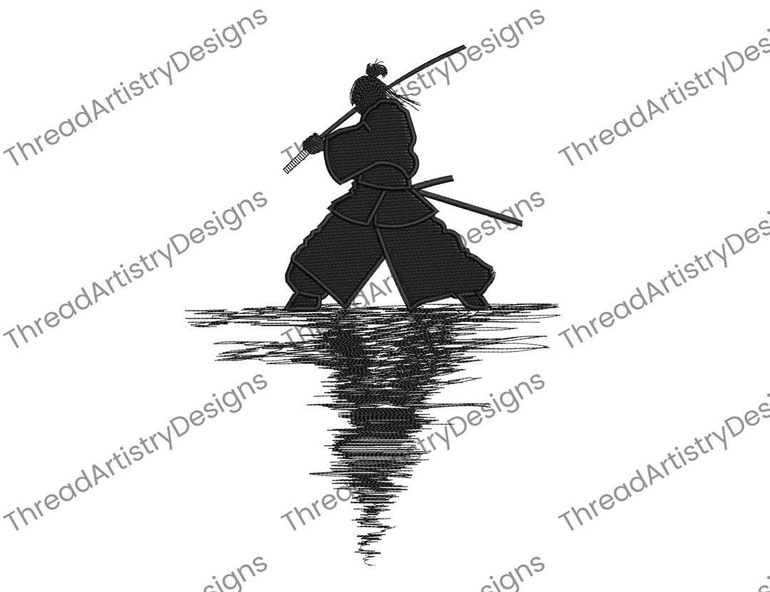Japanese Samurai Embroidery Samurai Warrior Anime Embroidery Karate ...