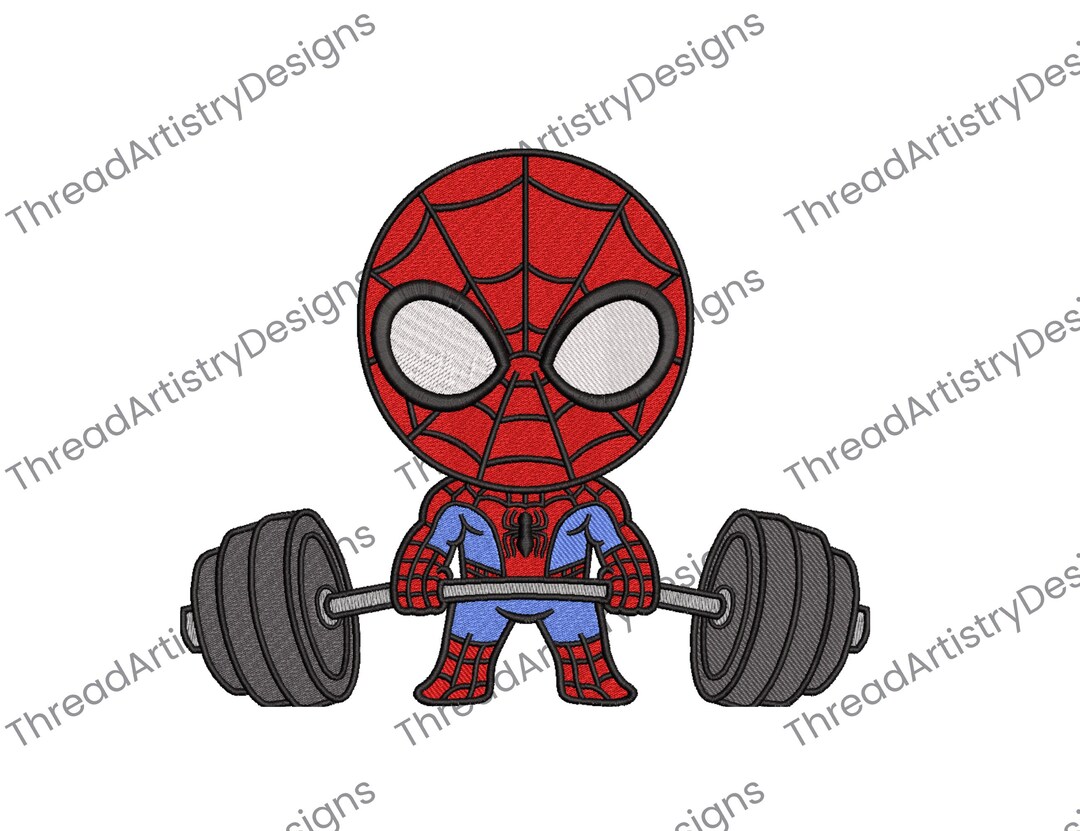 Spiderman Embroidery Gym Christian Fitness Embroidery Workout Design ...