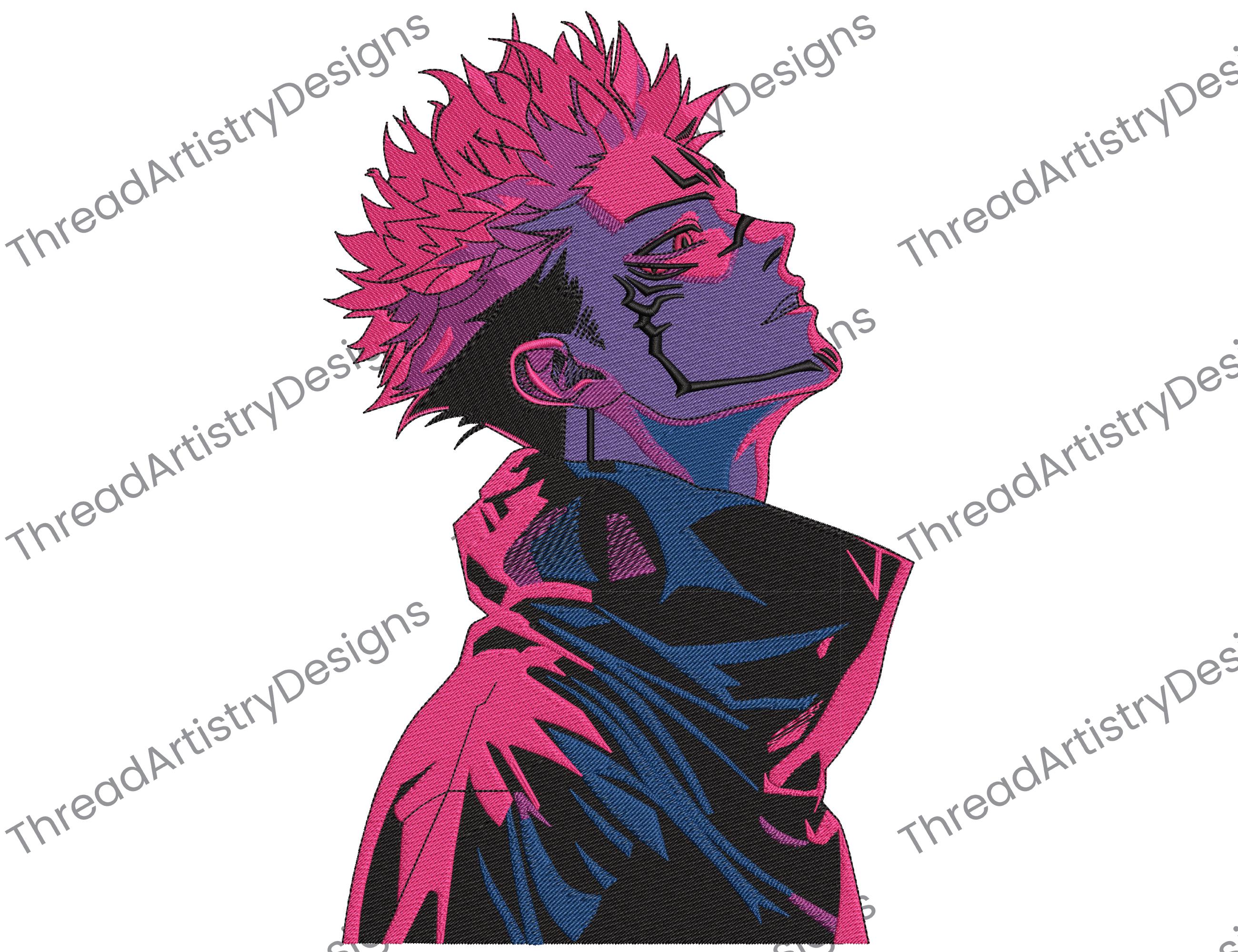 Anime Embroidery Design, Sukuna, Anime, 3 Sizes, Instant Download - Etsy