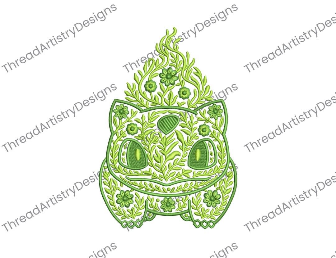 Bulbasaur Embroidery File Sunflower Daffodil Lily Tulip Corner ...