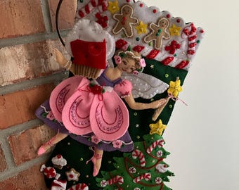 Sugar Plum Fairy Christmas Stocking Finished - Etsy