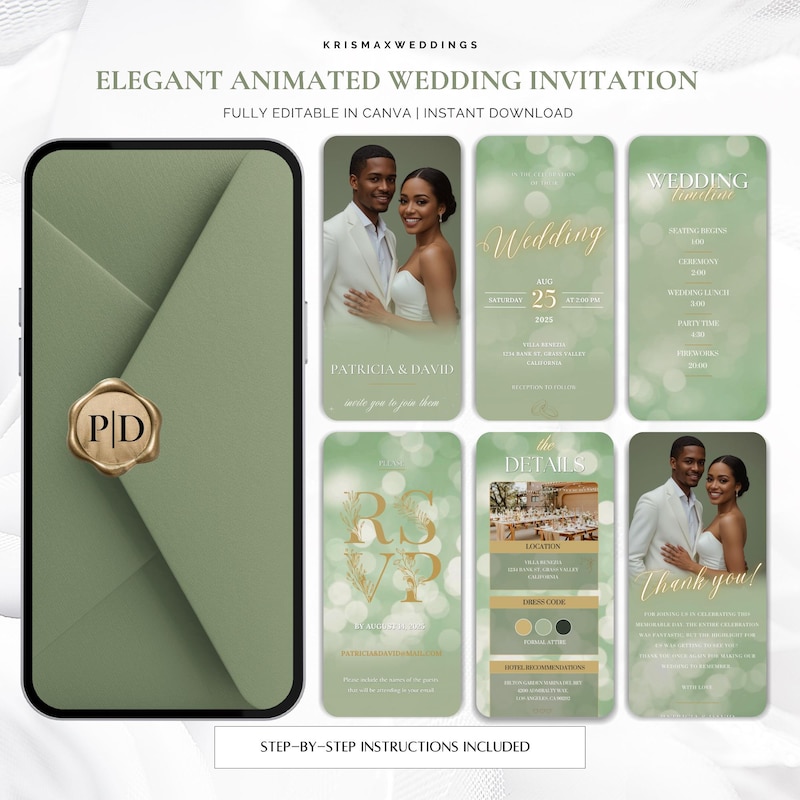 Wedding Entourage Invitation Template - Etsy