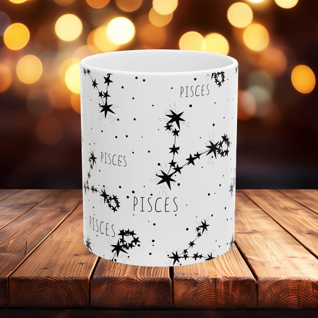 Pisces Zodiac Mug, Constellations Coffee Cup, Astrology Tea Mug ...