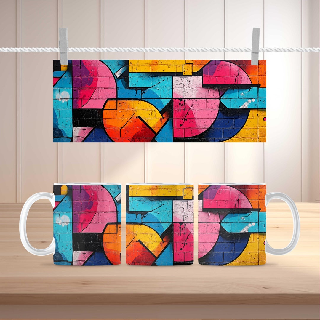 Graffiti Mug Wrap Design, Sublimation Png File - Etsy