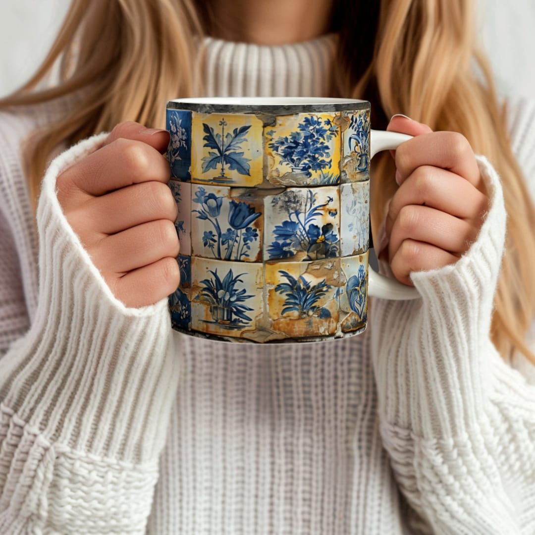 Azulejos Ceramic Mug Portuguese Tiles Portugal Souvenir Gift for Mum ...