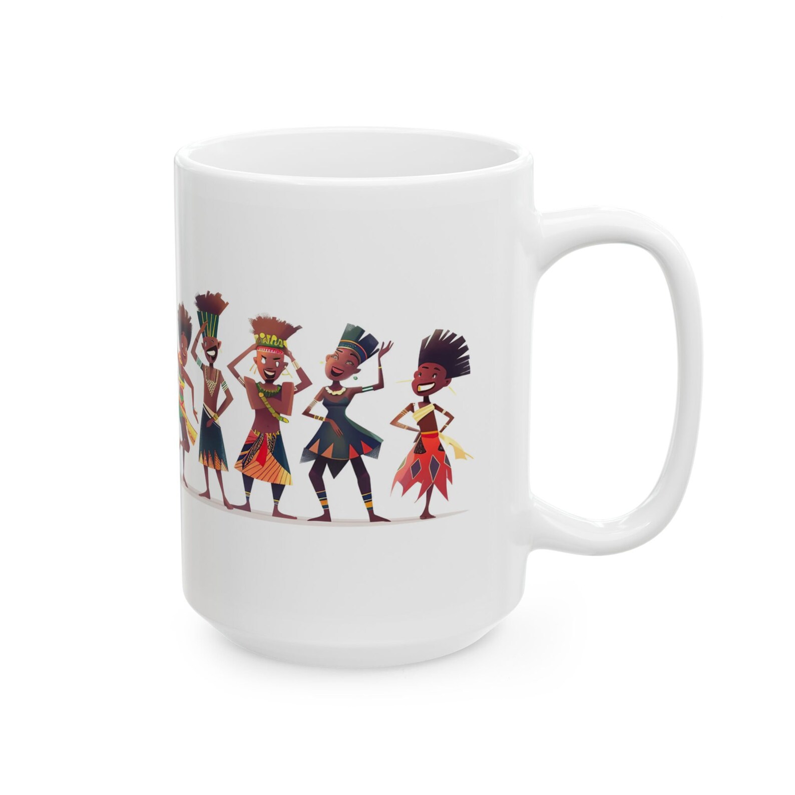 African Dancer Ceramic Mug African Print Coffee Cup Afro Touch Design ...