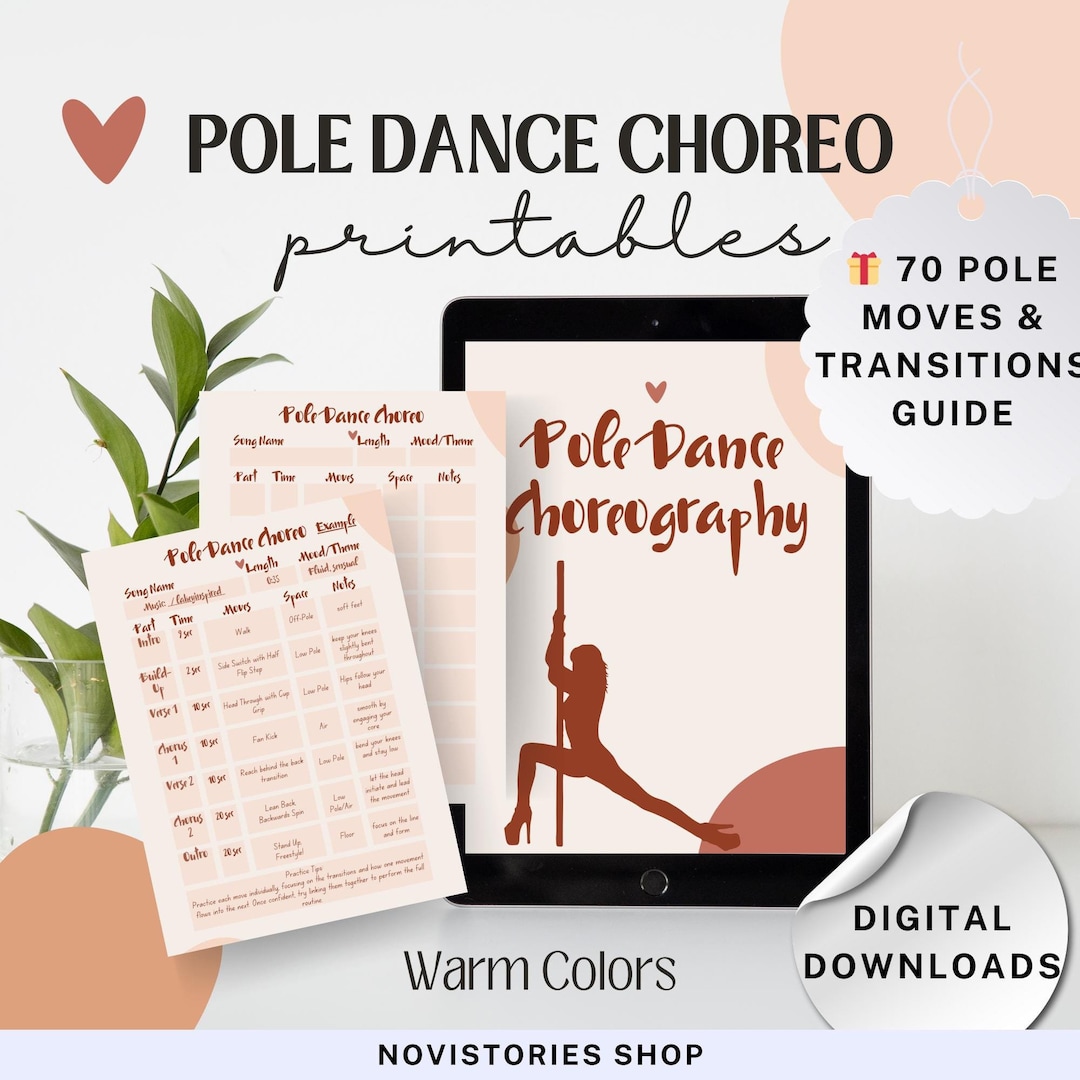 Pole Dance Choreography Planner for Artistic Pole Dancers Digital ...
