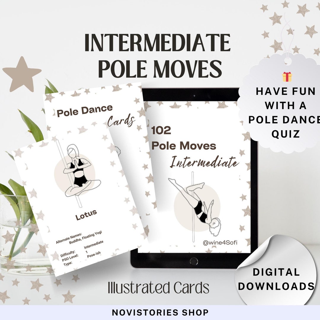102 Pole Moves for Intermediate Level Digital Printable Pdfs A6 & A5 ...