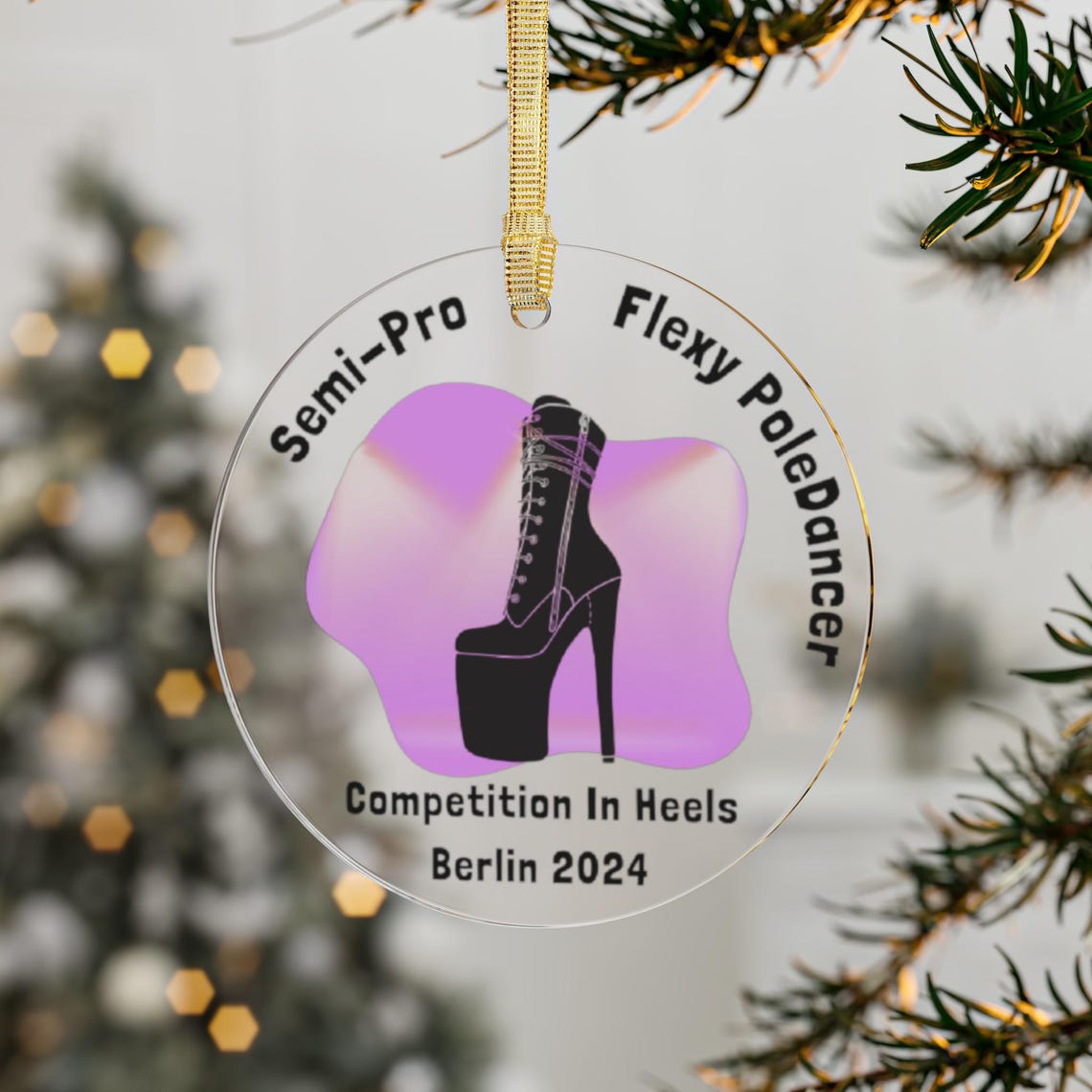 Customizable Digital Template for Pole Dance Competition Ornaments - Etsy