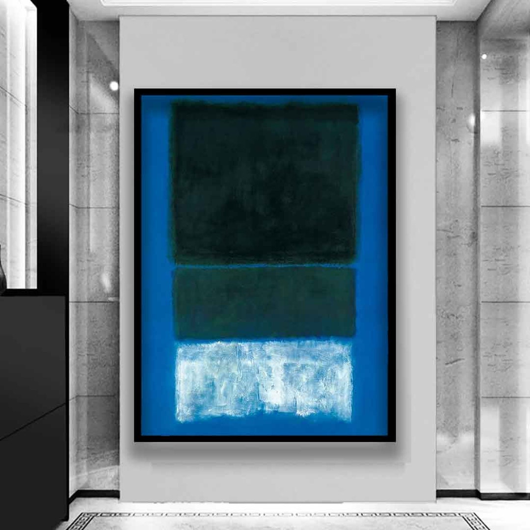 Mark Rothko Blue Green Black Canvas Painting,poster Art Reproduction ...
