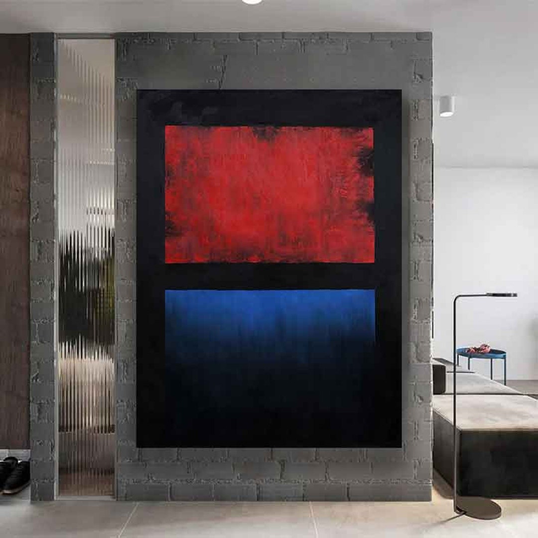 Mark Rothko Printing, Mark Rothko Blue Red Black Canvas Painting ...
