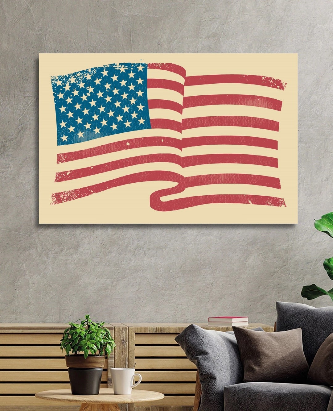 American Flag, American Flag Canvas, Framed American Flag Large ...