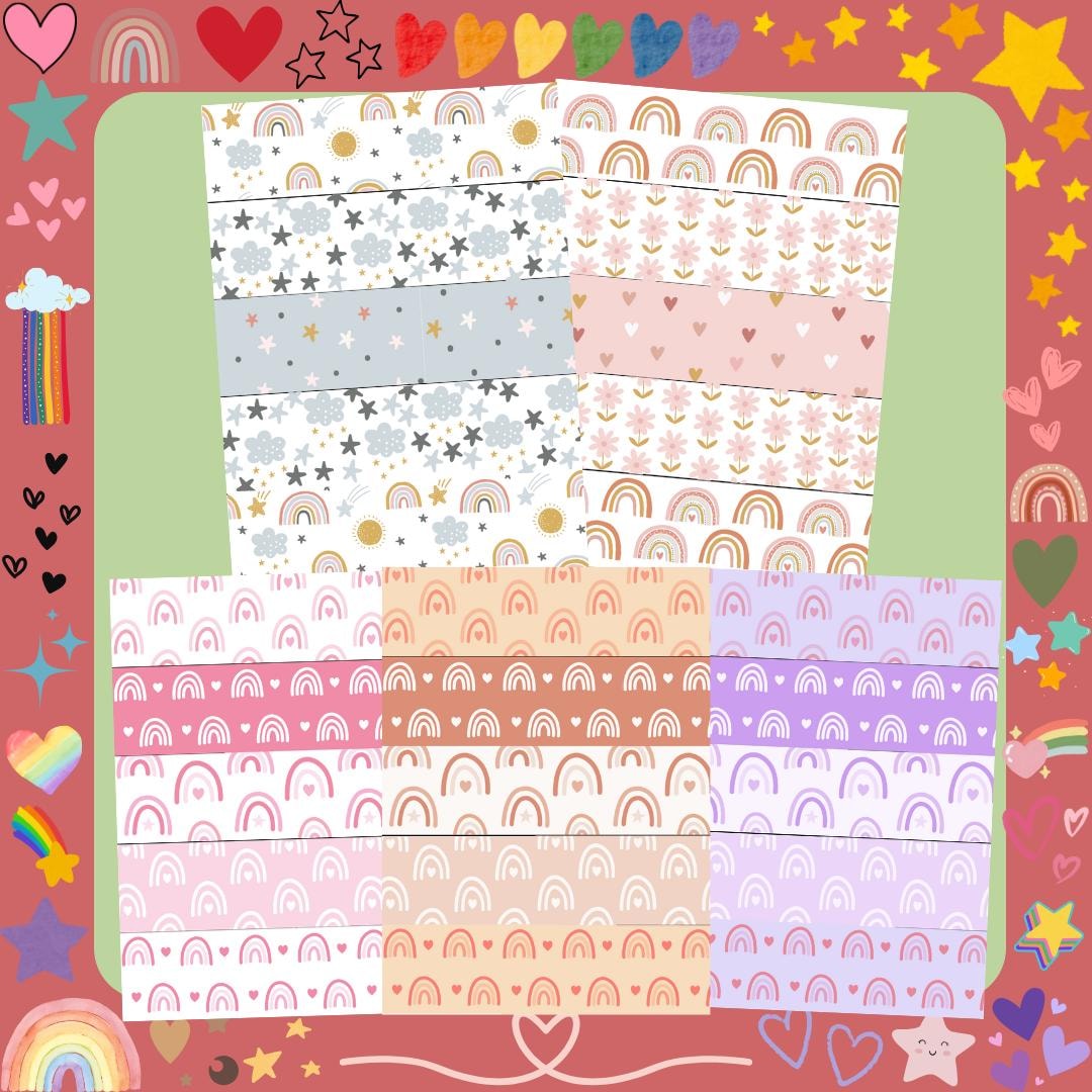Tube Tape, Mixed Rainbow Sheets - Etsy
