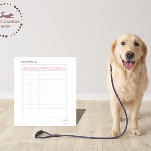 Dog Walking Tracker, Dog Walking Log, A4 Journal, Printable, Record ...