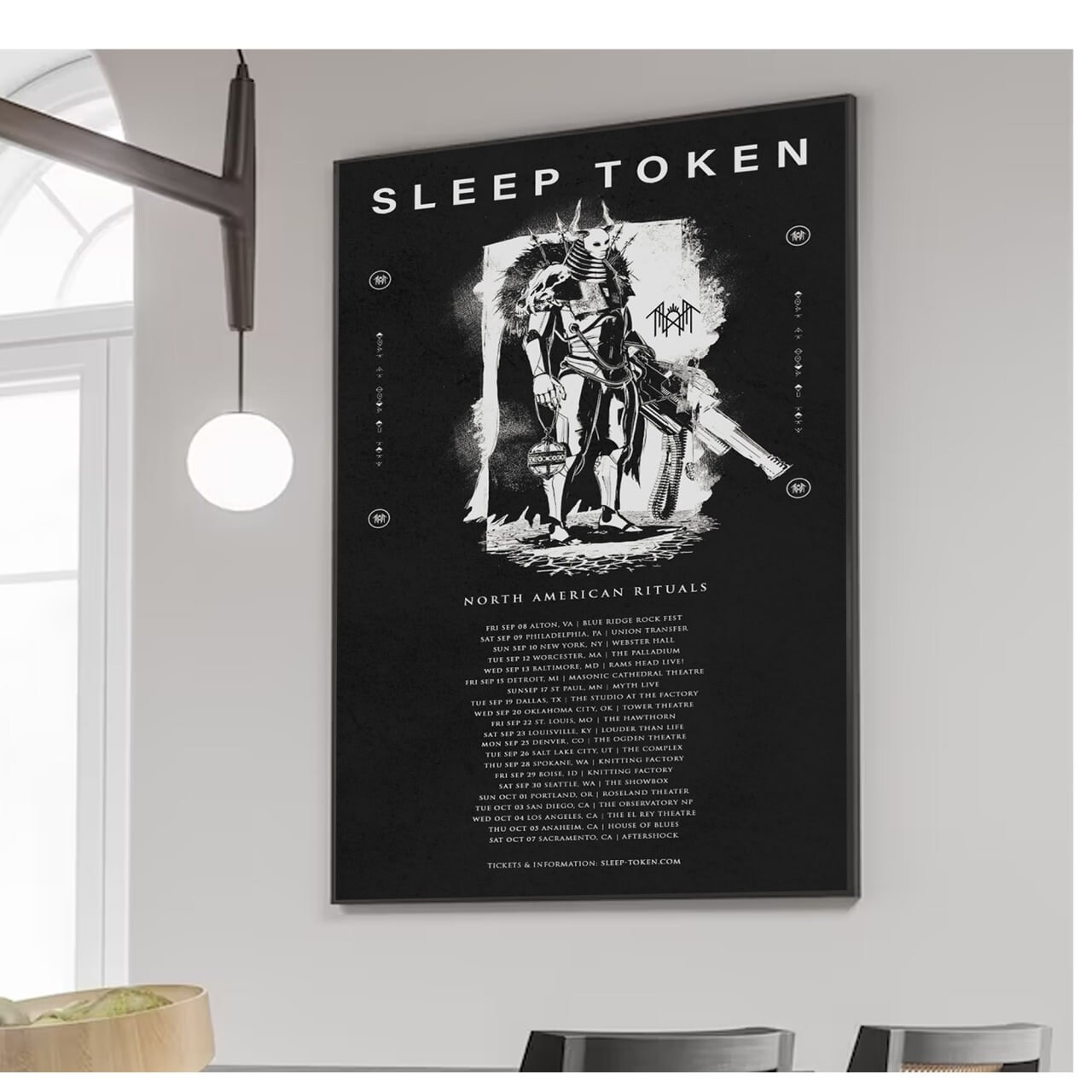 Sleep Token North America Tour 2023 Poster, Sleep Token Rock Band Poster